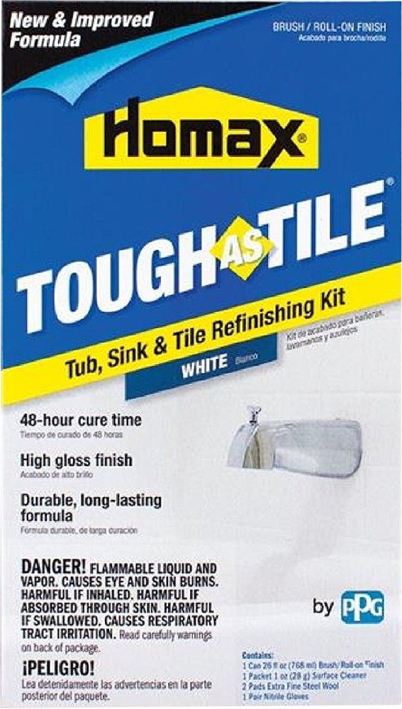Homax 26oz White Tough As Tile Tub & Sink 1 Part Epoxy Brush On Finish