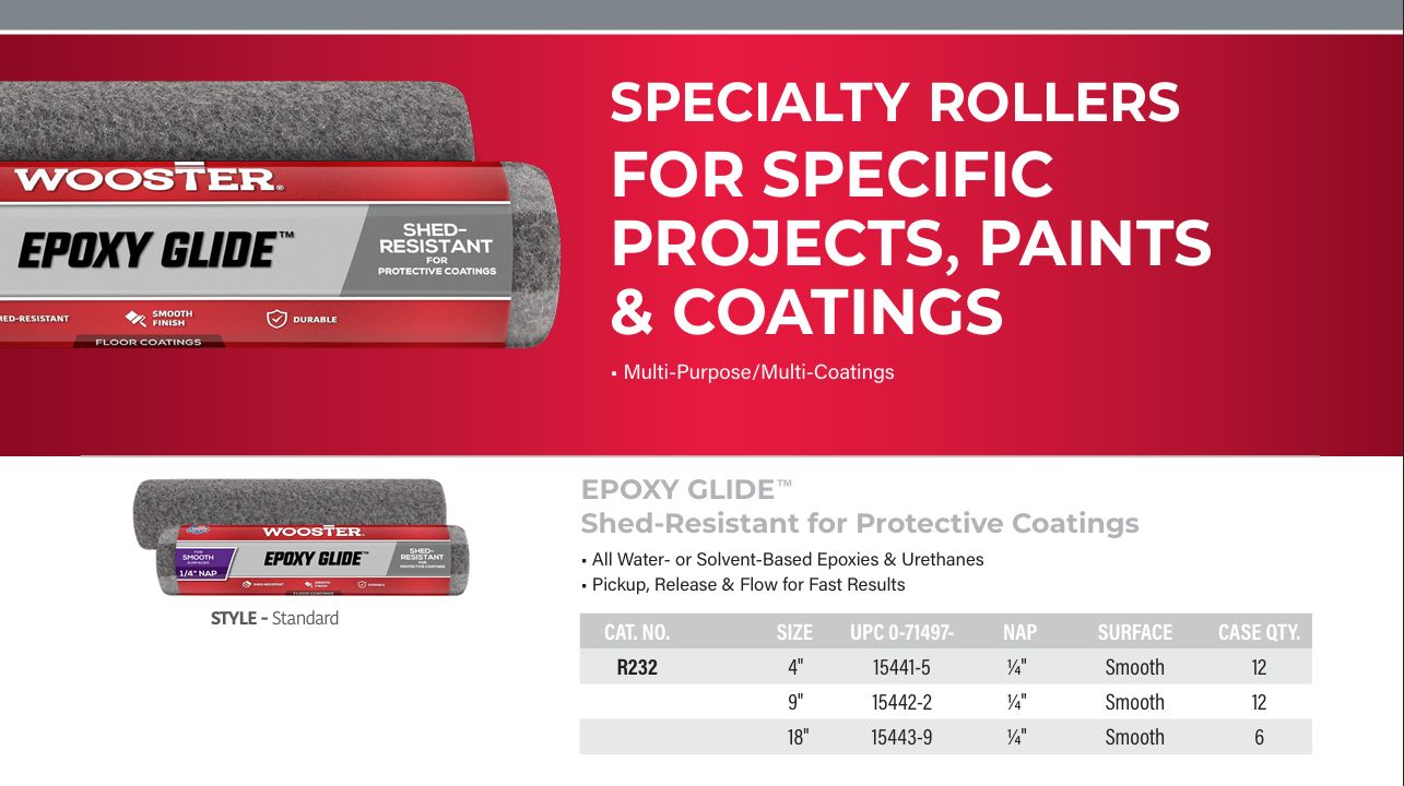Wooster Epoxy Roller Covers | Buy Online | Tools4Painting