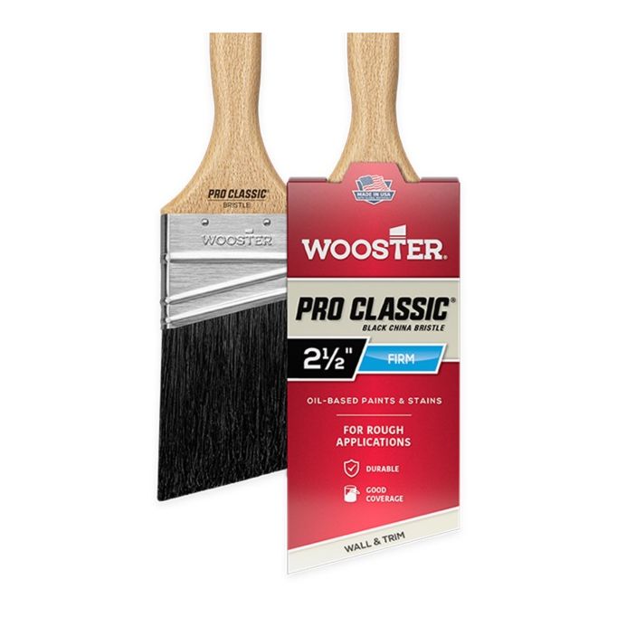 Wooster Pro Classic Black China Bristle Paint Brushes