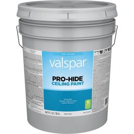 Valspar 16028.008 5gal Flat Finish White Pro-Hide Ceiling Paint