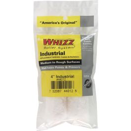 Whizz 44012 4" White Industrial Mini Roller 2Pk