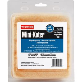 Wooster R131 6" x 3/4" Nap High-Capacity Mini-Koter Roller Cover 10pk
