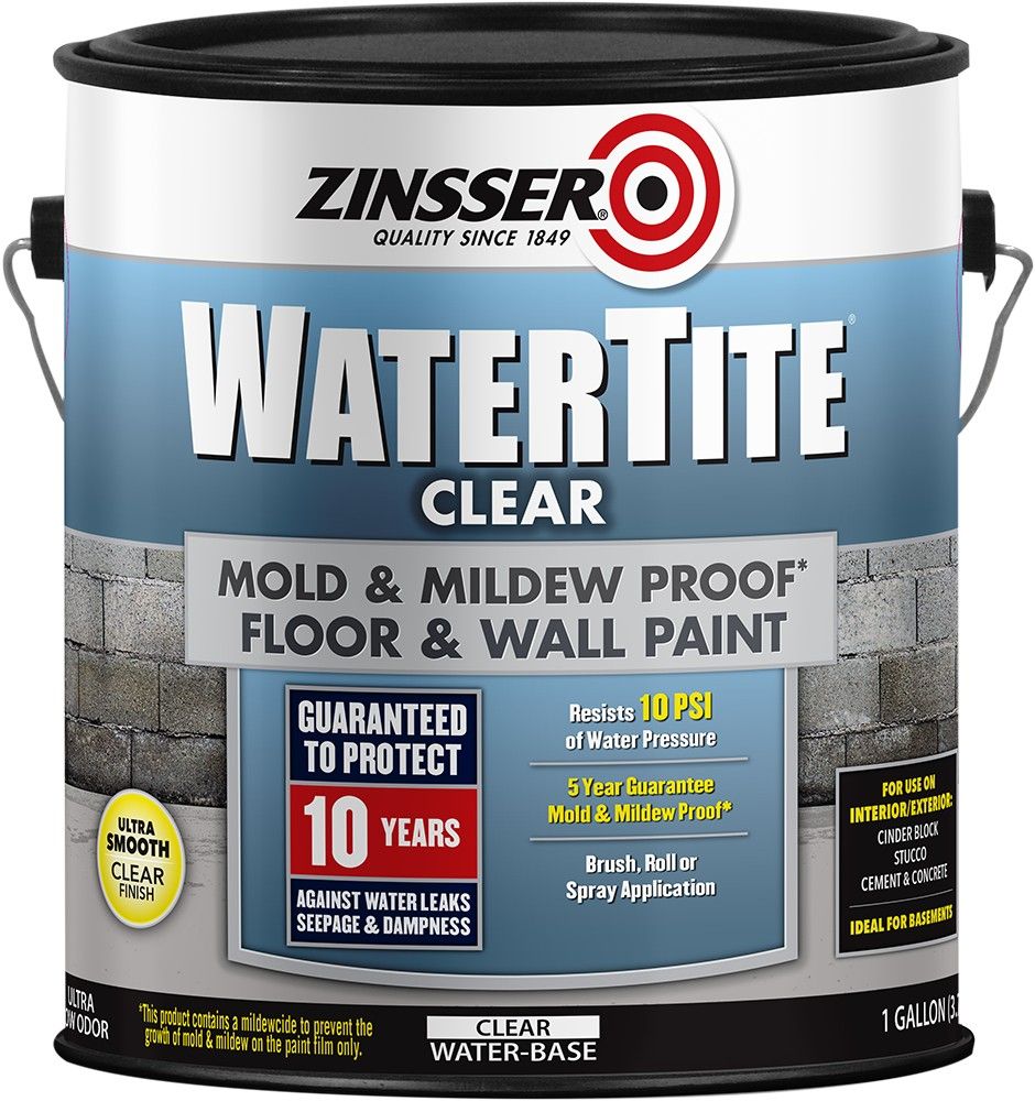 Zinsser 306607 1gal Clear Watertite Waterproofing Paint
